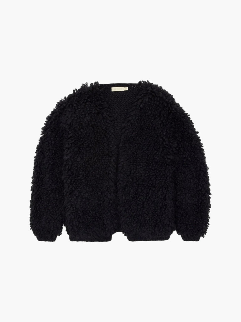 Shag Bomber Jacket | Black | Fashionkind