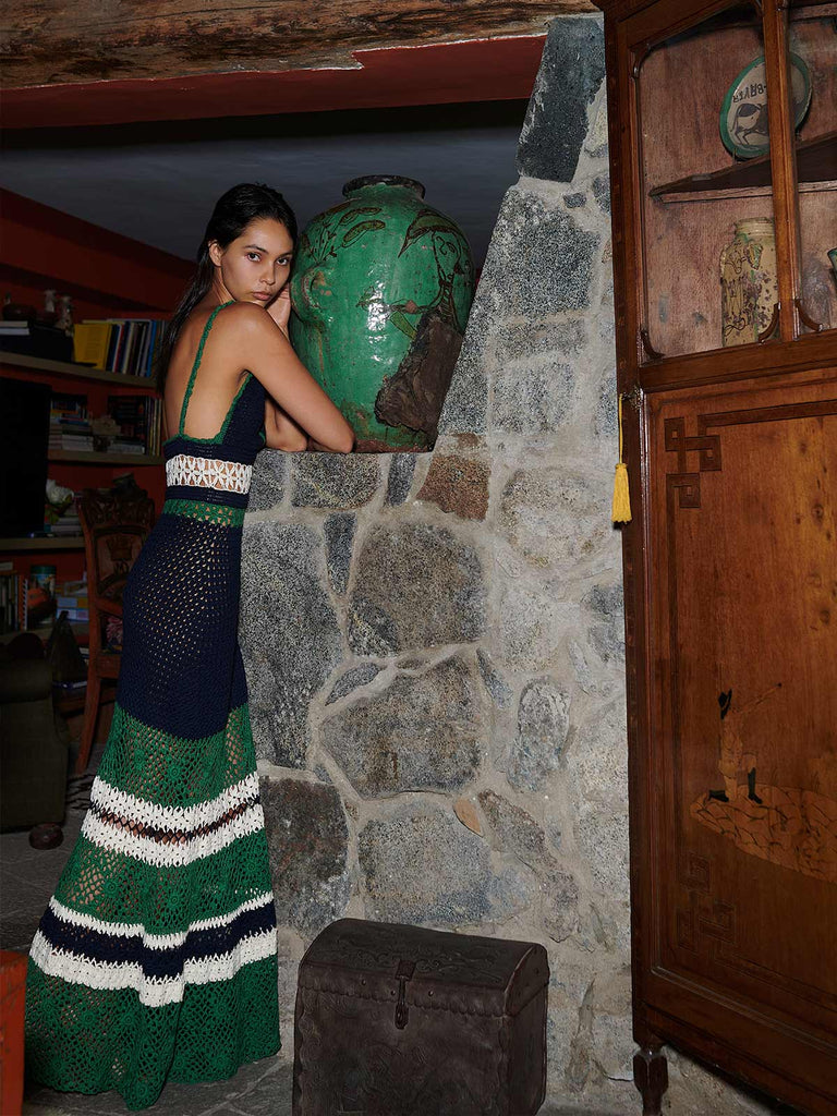 Bella Maxi Dress | Blue Green | Fashionkind